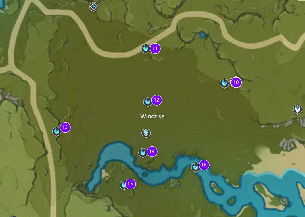 Anemoculus Collection Route: Starfall Valley Genshin Impact | HoYoLAB