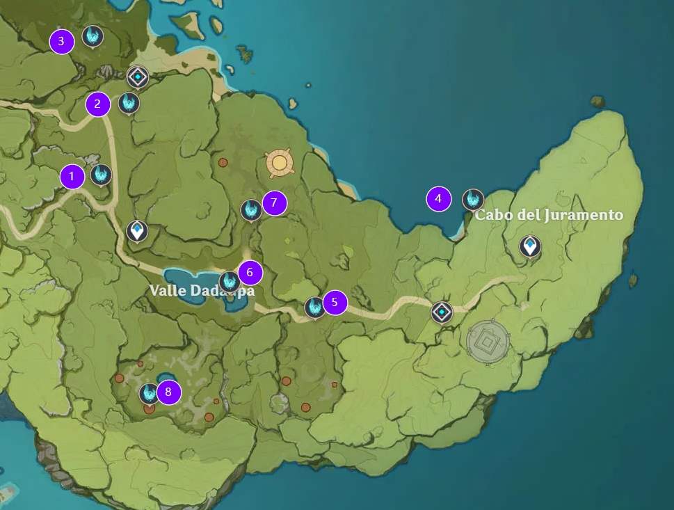 Colección de Anemóculus:Colina Silbante | Genshin Impact | HoYoLAB