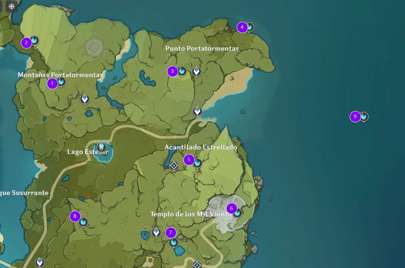 Colección de Anemóculus: Valle Estelar Genshin Impact | HoYoLAB