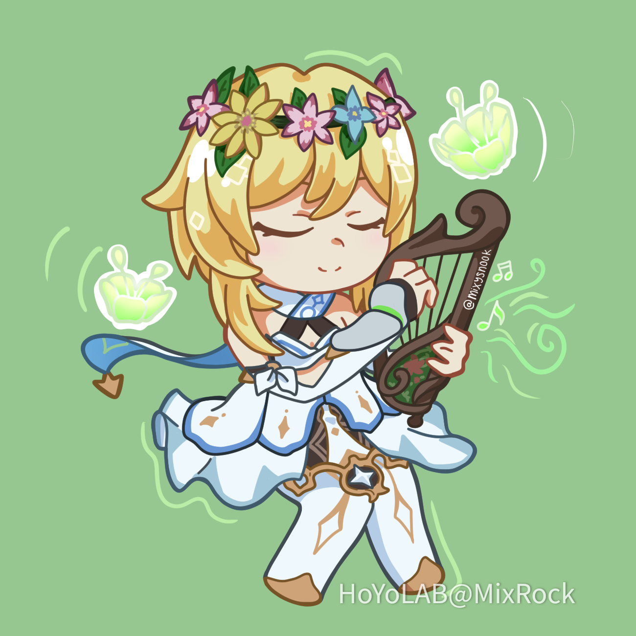 Chibi Lumine en el Festival Utsava Genshin Impact | HoYoLAB