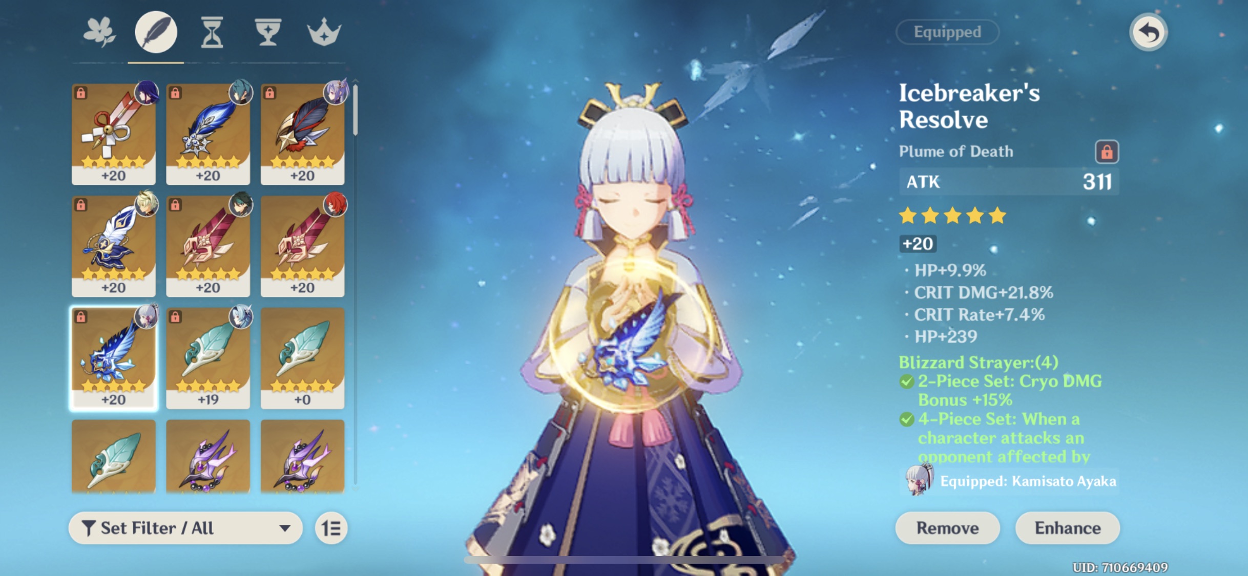 My best artifact for ayaka Genshin Impact | HoYoLAB