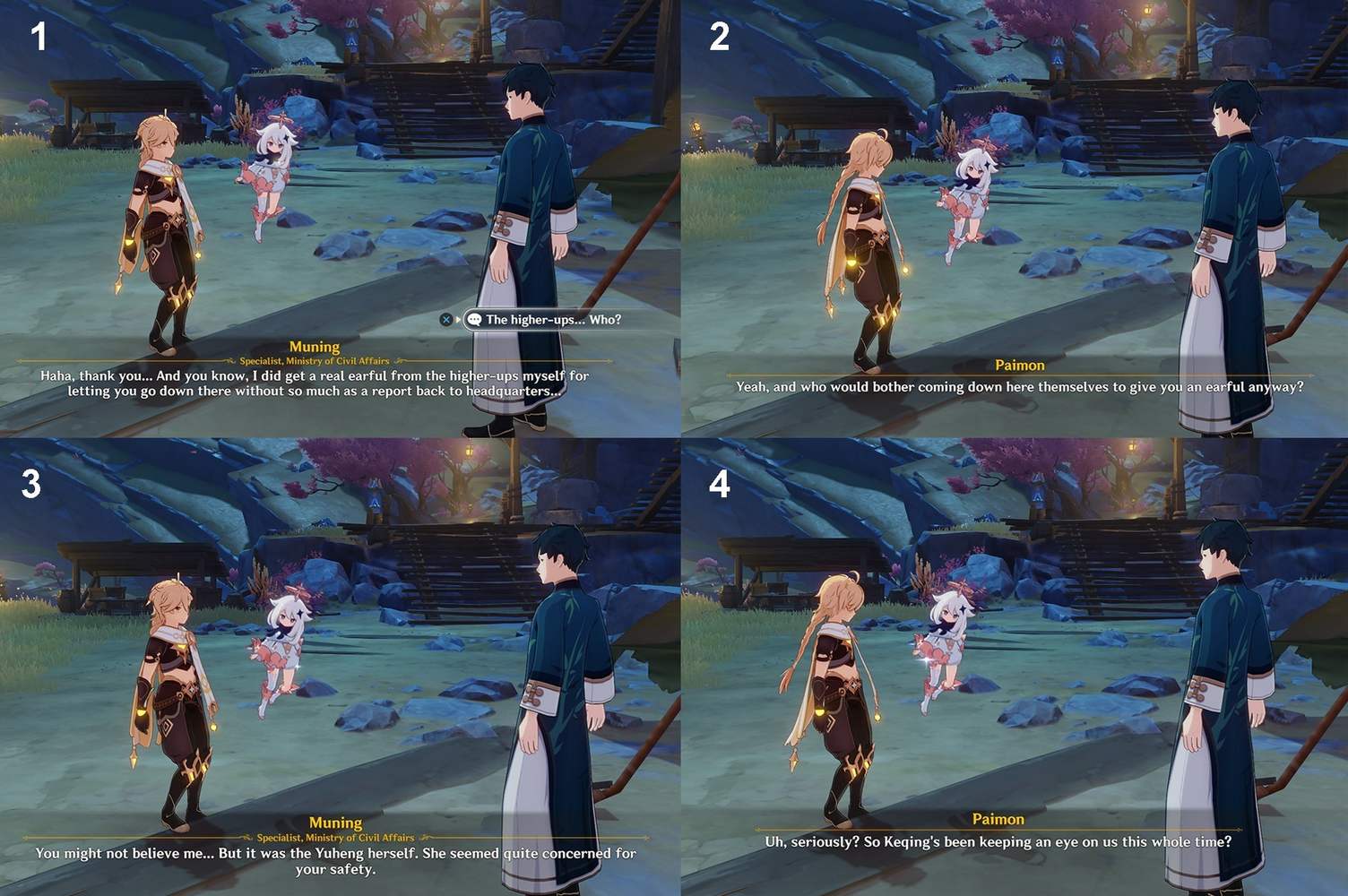 That time Keqing made the effort of personally scolding poor ol' Muning ...