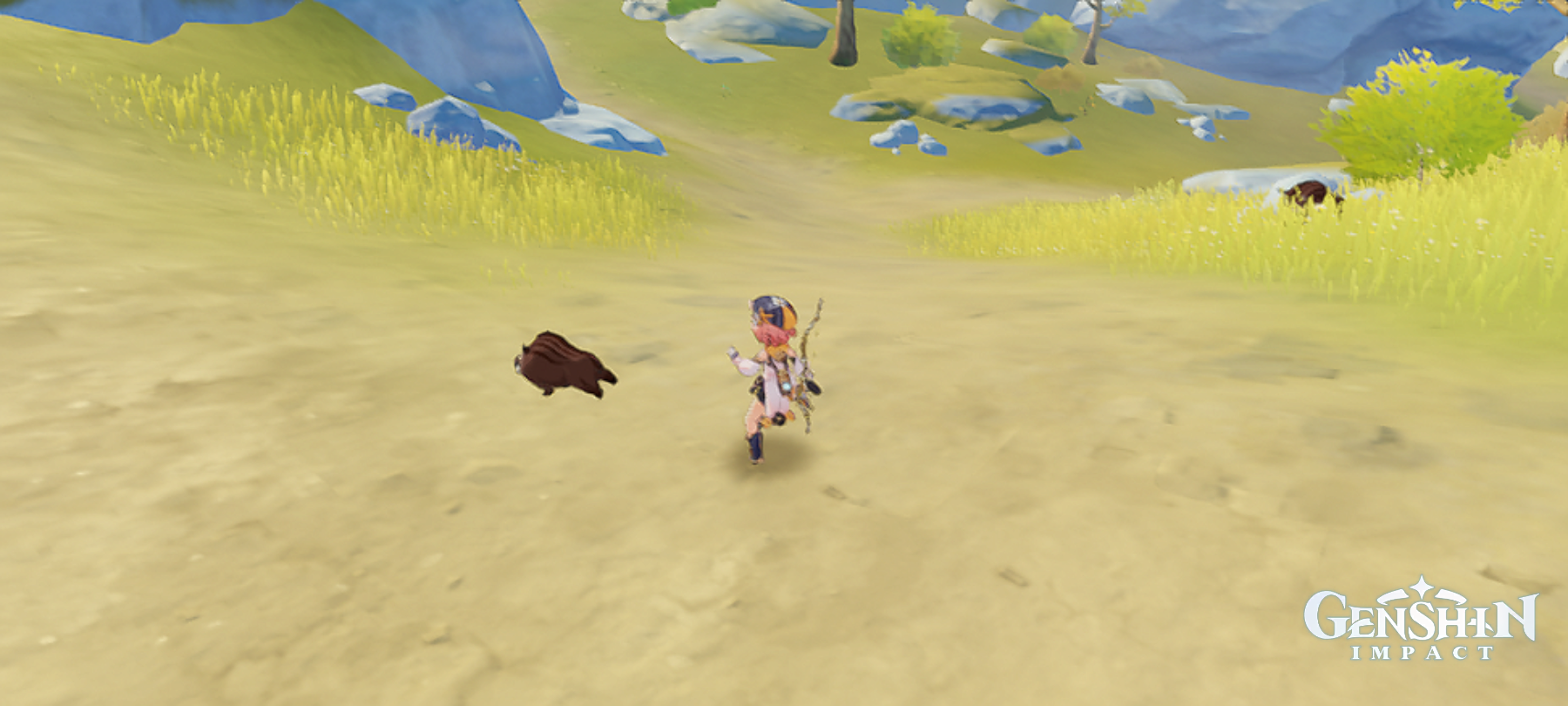 Diona chasing a baby boar Genshin Impact | HoYoLAB