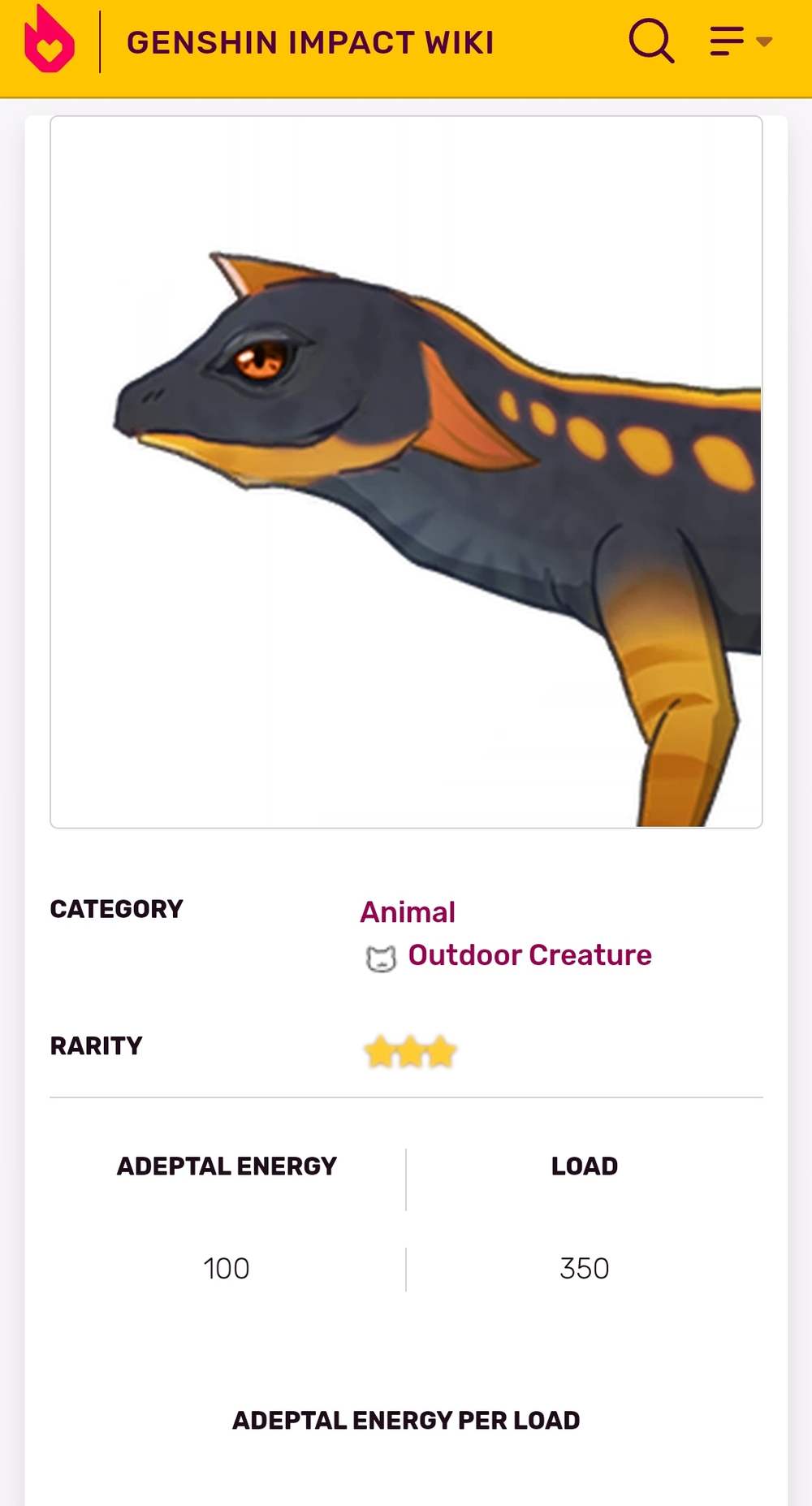 Red Tailed Lizard Genshin Impact | HoYoLAB