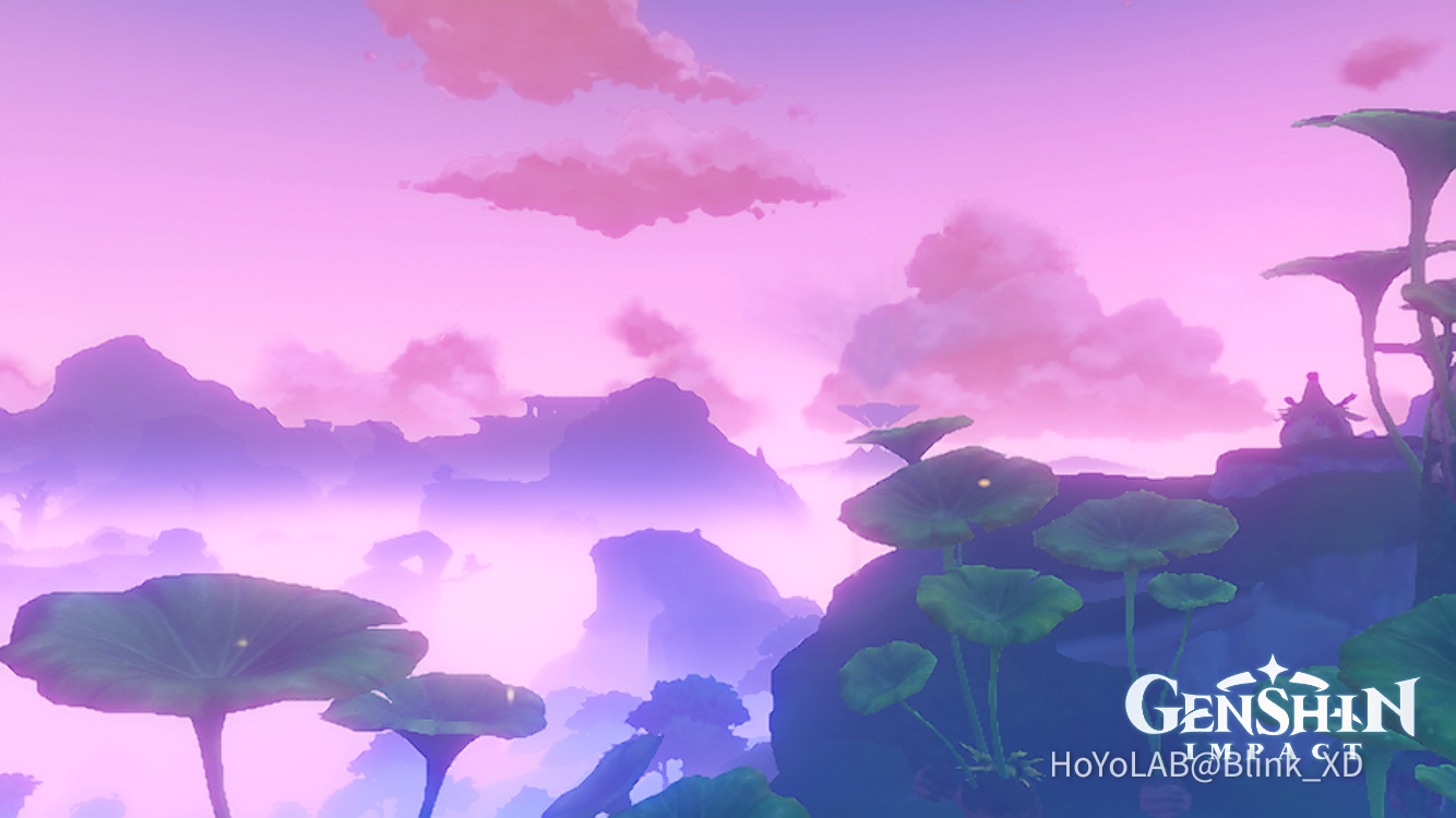 The pretty pink sky of sumeru Genshin Impact | HoYoLAB