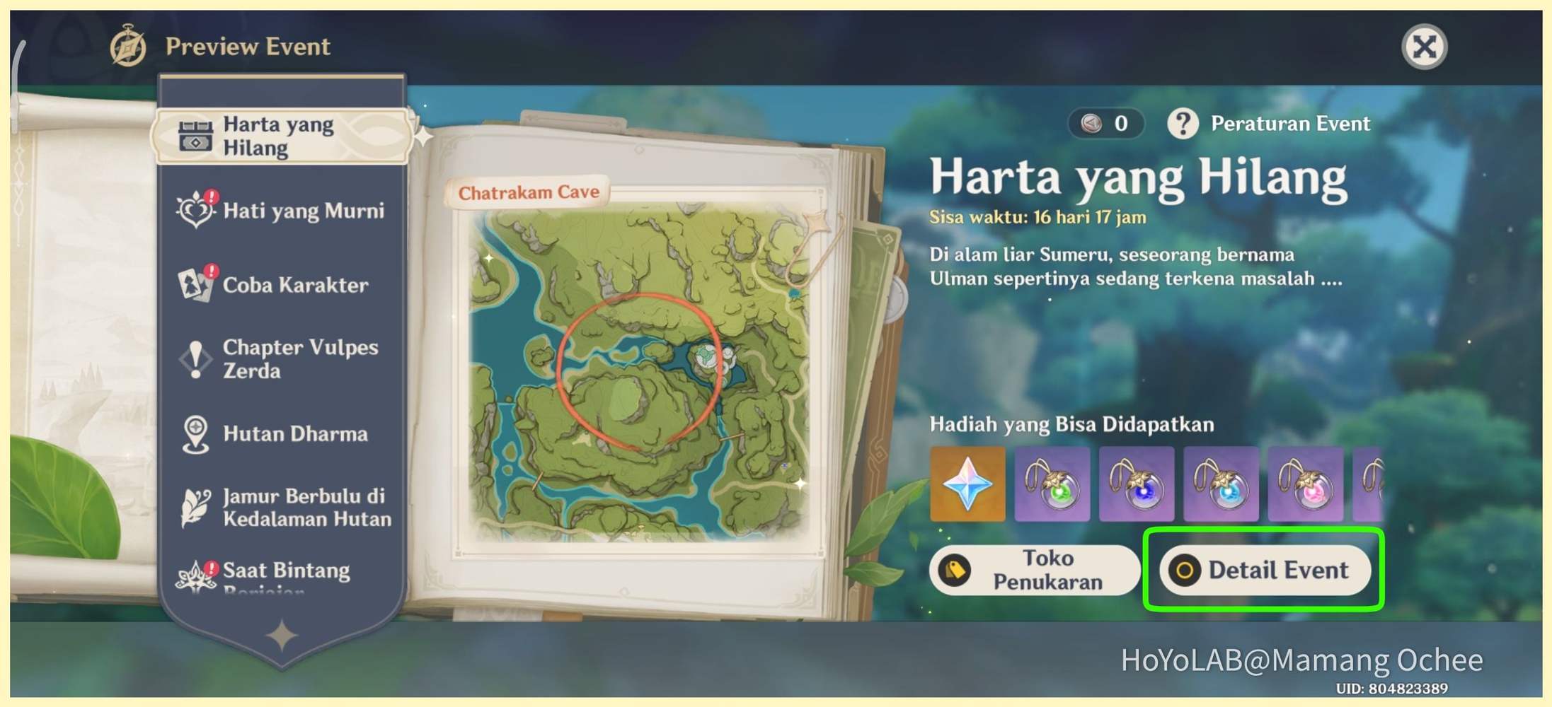 [VERSI 3.0] EVENT HARTA YANG HILANG + LOKASI LUAPAN ENERGI DAN HARTA KARUNNYA ( Update Harian ...