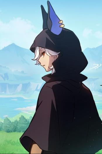 I was hoping that Cyno would wear his cloack as a character 😭 Genshin ...