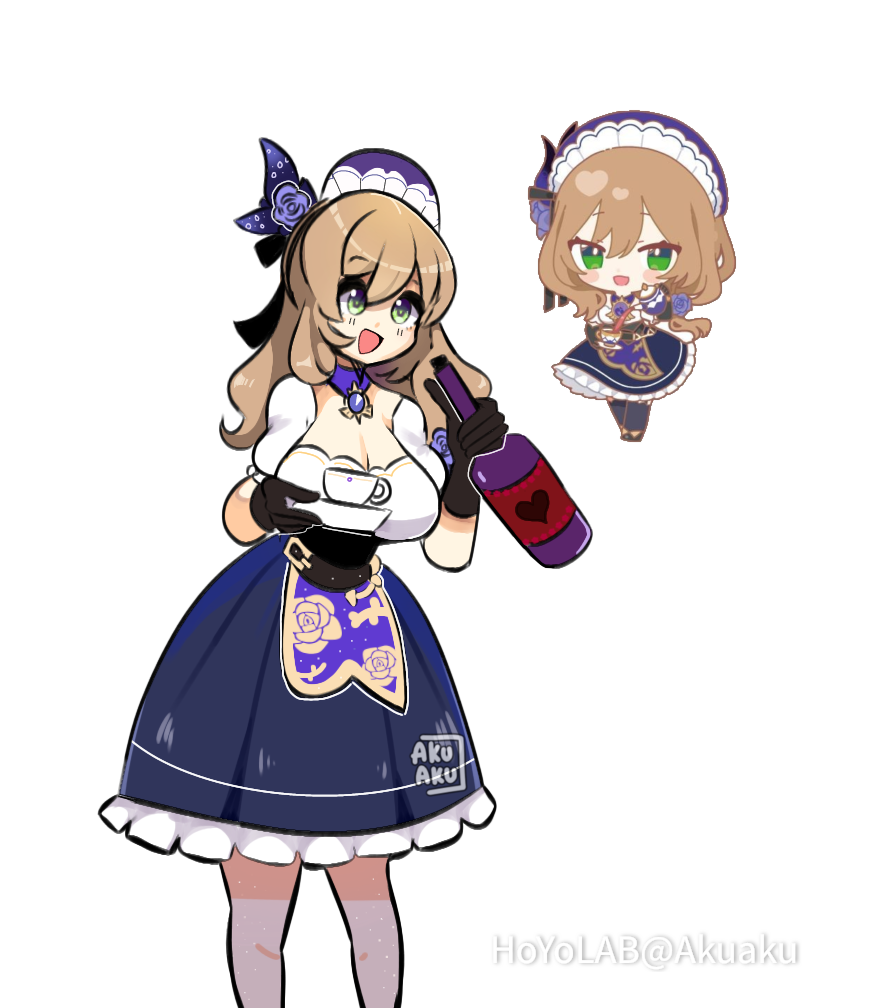 Lisa maid cafe Genshin Impact | HoYoLAB
