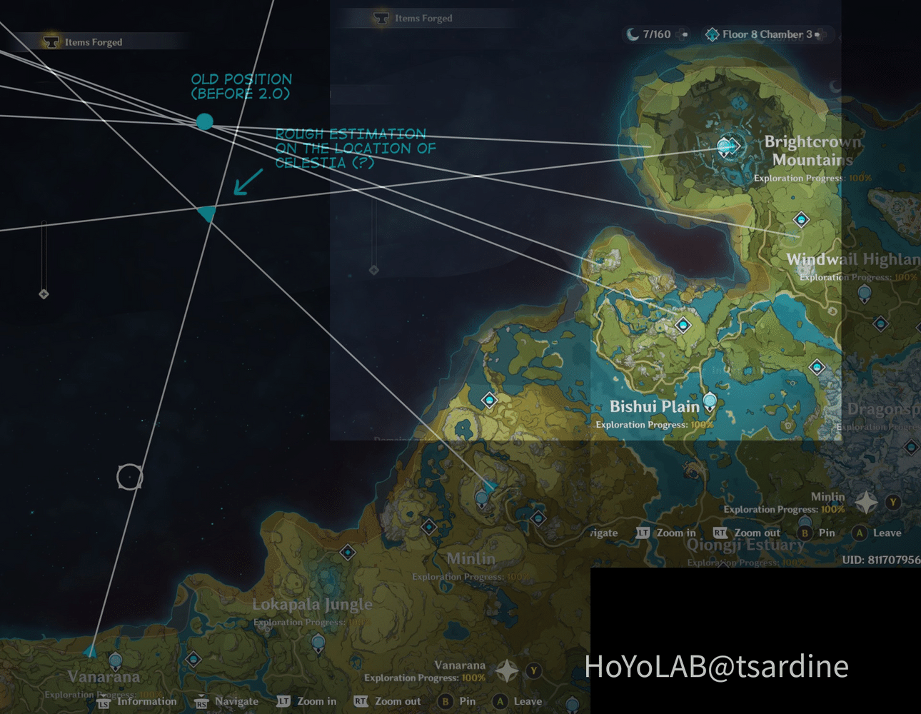 Current estimated position of Celestia Genshin Impact | HoYoLAB