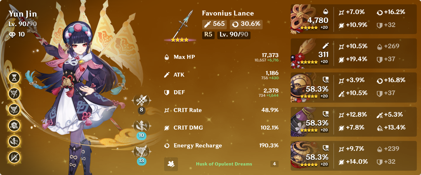 Yunjin Support Build Genshin Impact | HoYoLAB