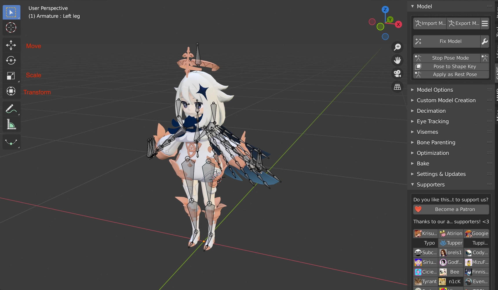 Posing - Blender "MMD" Basics with Genshin 3D Models (#1) Genshin ...