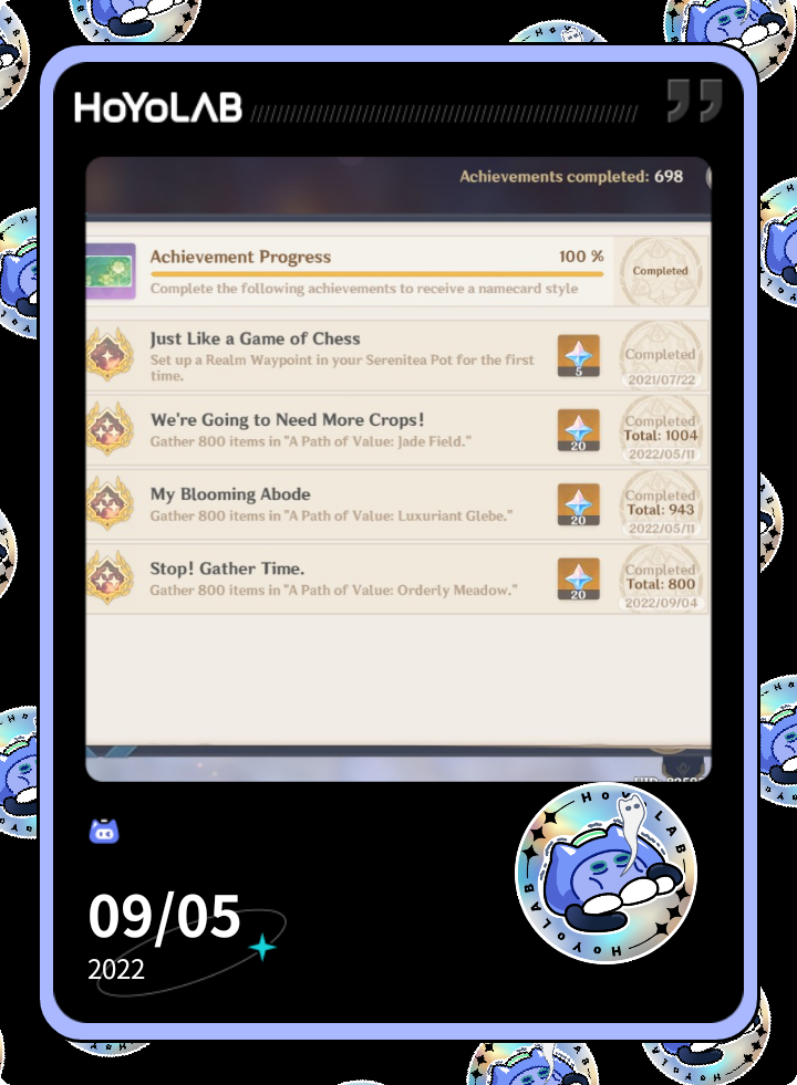 09/05 Diary - Finally: "A Path of Value" Version Genshin Impact | HoYoLAB