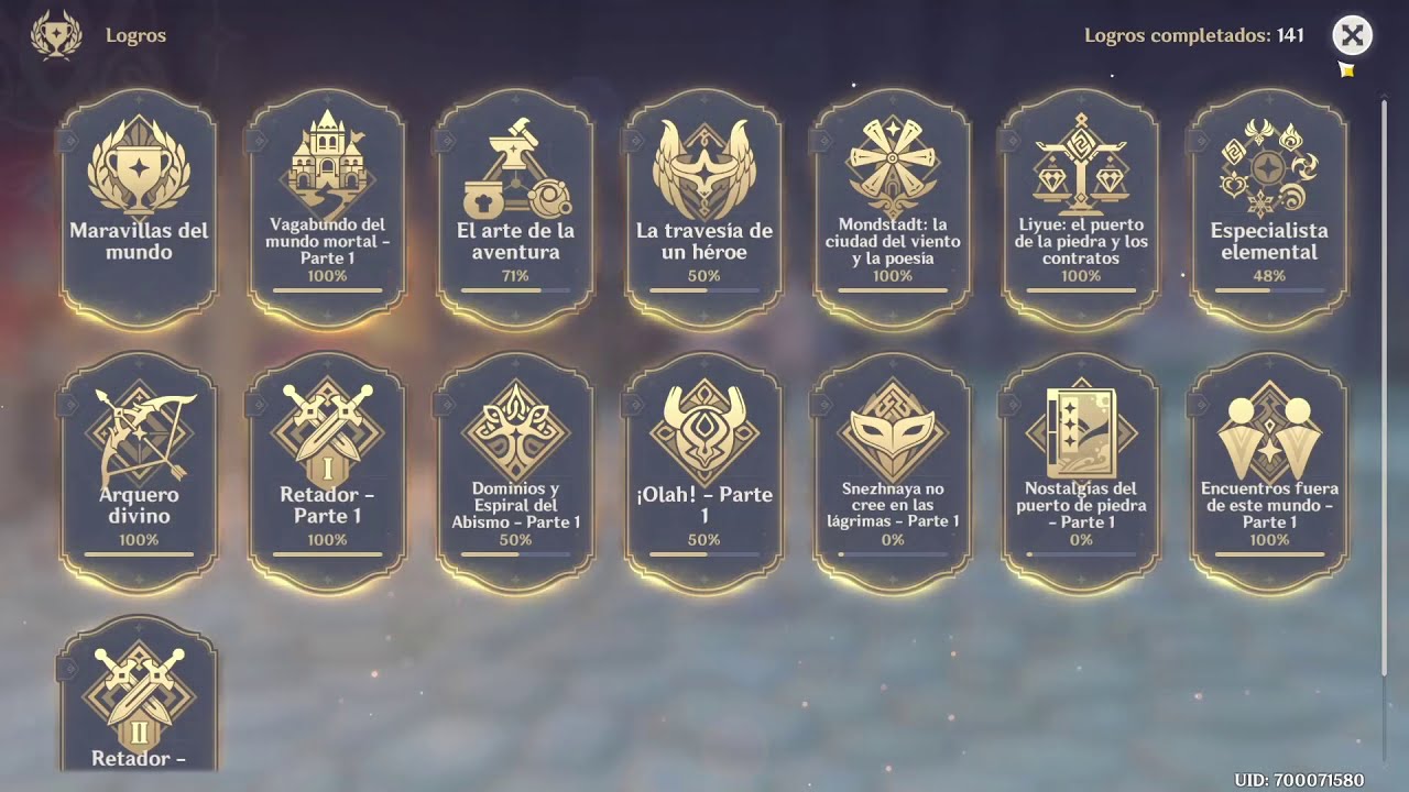 Mi museo de logros Genshin Impact | HoYoLAB