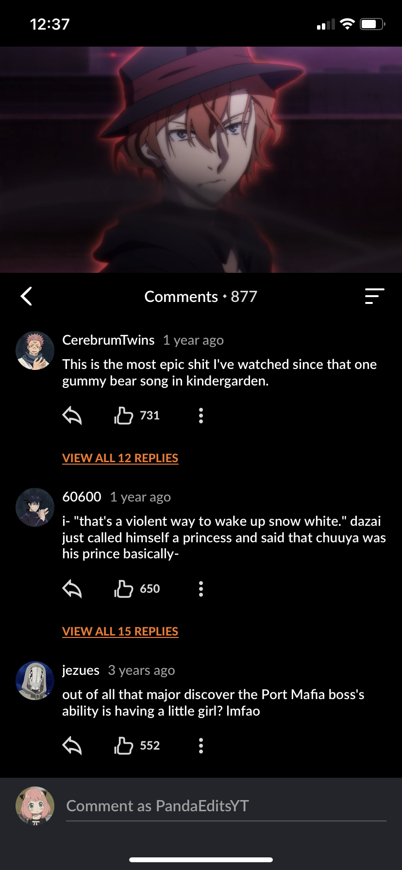 Funny bsd dead apple comments crunchyroll | HoYoLAB