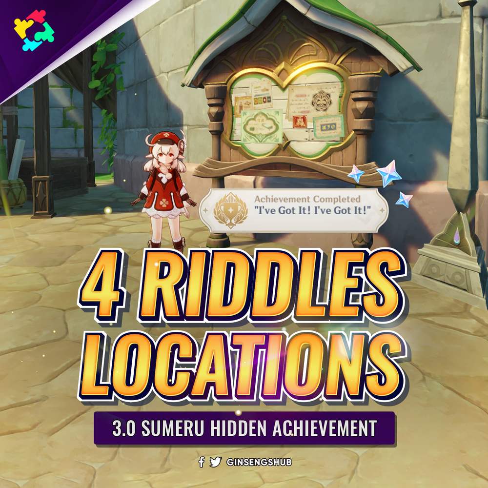 [v3.0] 4 Riddle Locations: I've Got It! I've Got It! Hidden Achievement ...