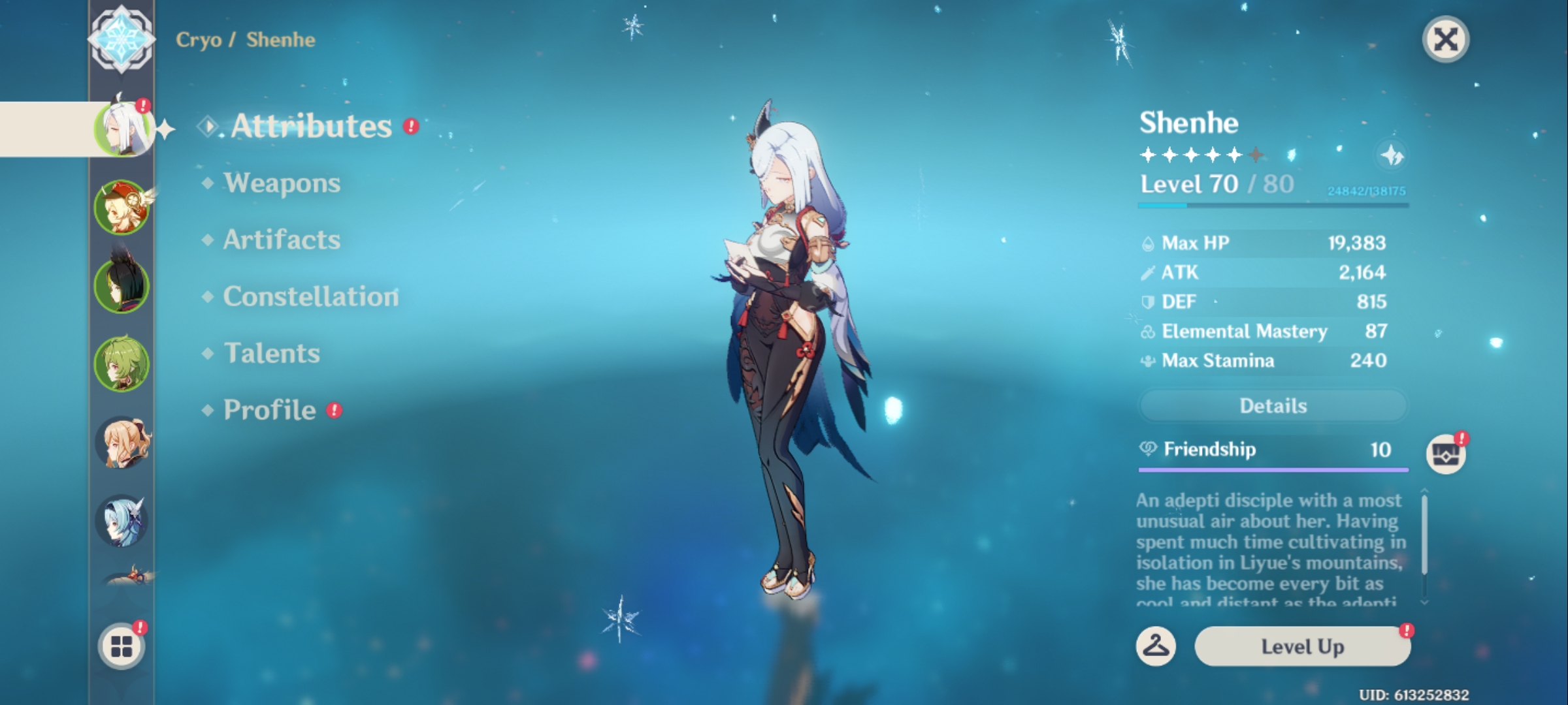 Shenhe Friendship maxed Genshin Impact | HoYoLAB