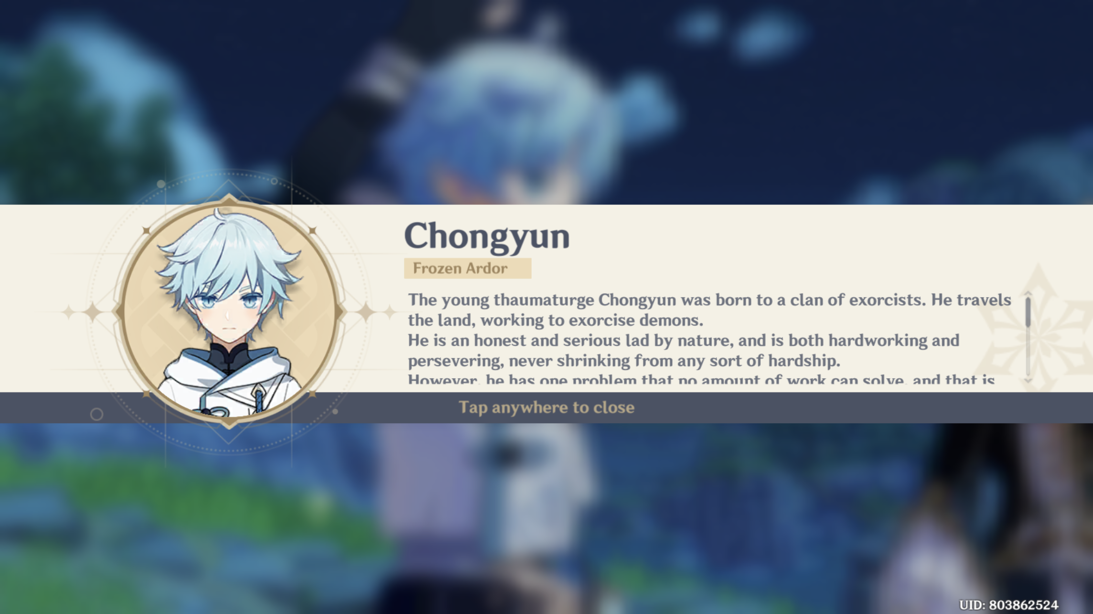 Chong Yun Genshin Impact | HoYoLAB
