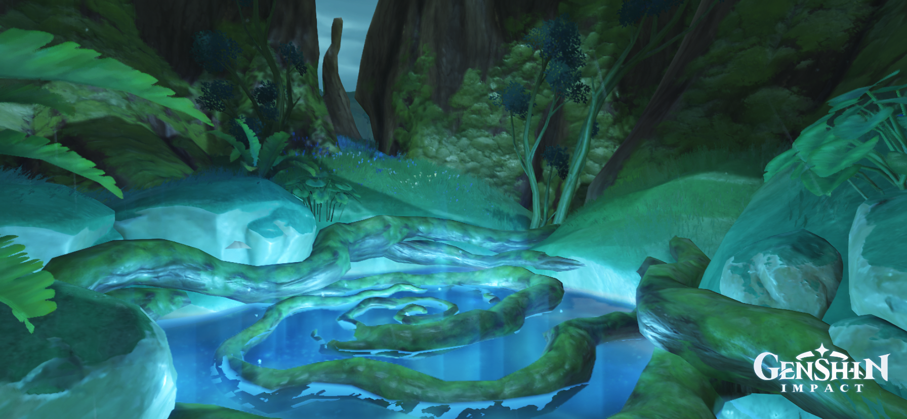 when it rains the water rises up from the big anemoculus statue thingy ...