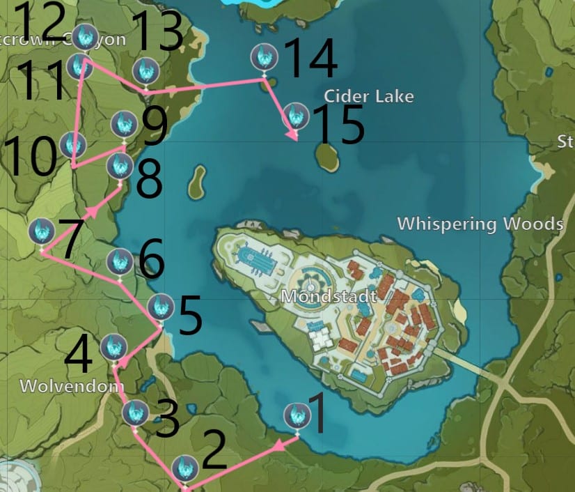 66 Anemoculus Route Location Genshin Impact | HoYoLAB