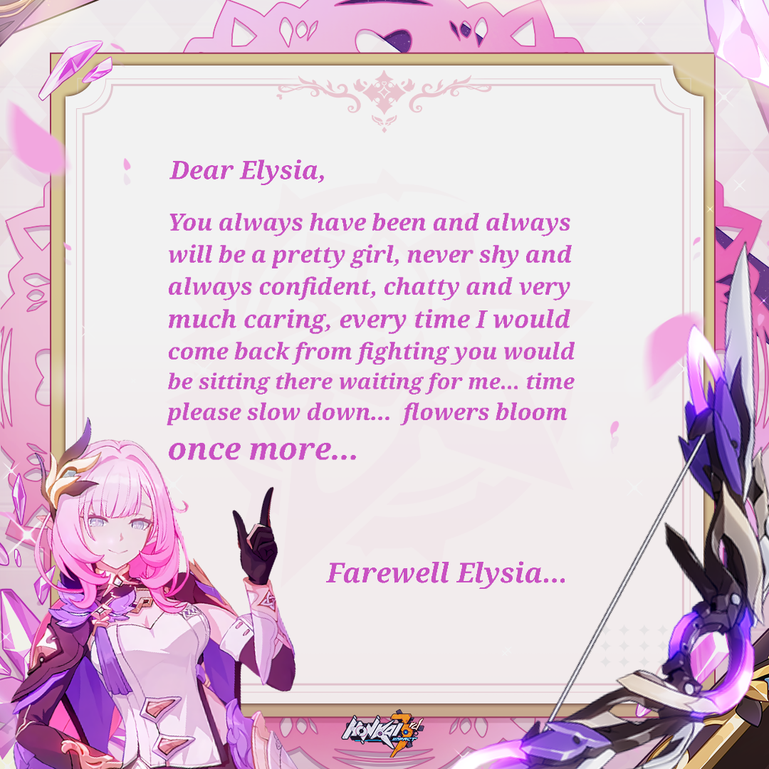 Letter for Elysia Honkai Impact 3rd | HoYoLAB