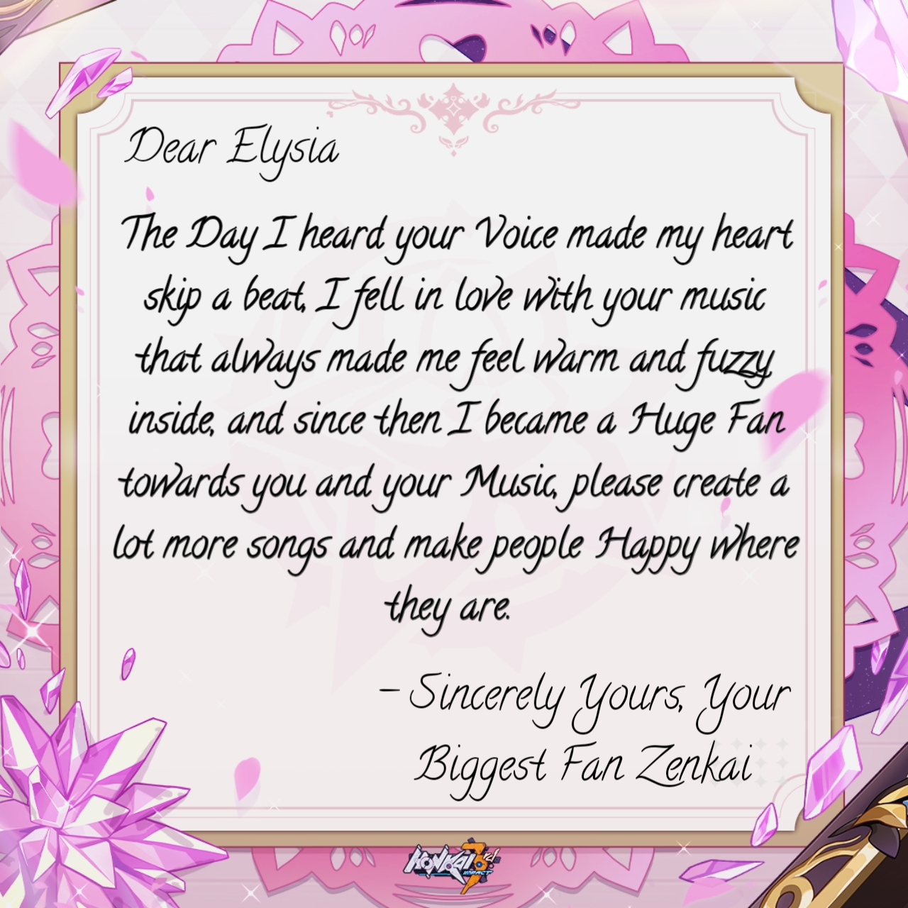 A Letter for Elysia Honkai Impact 3rd | HoYoLAB