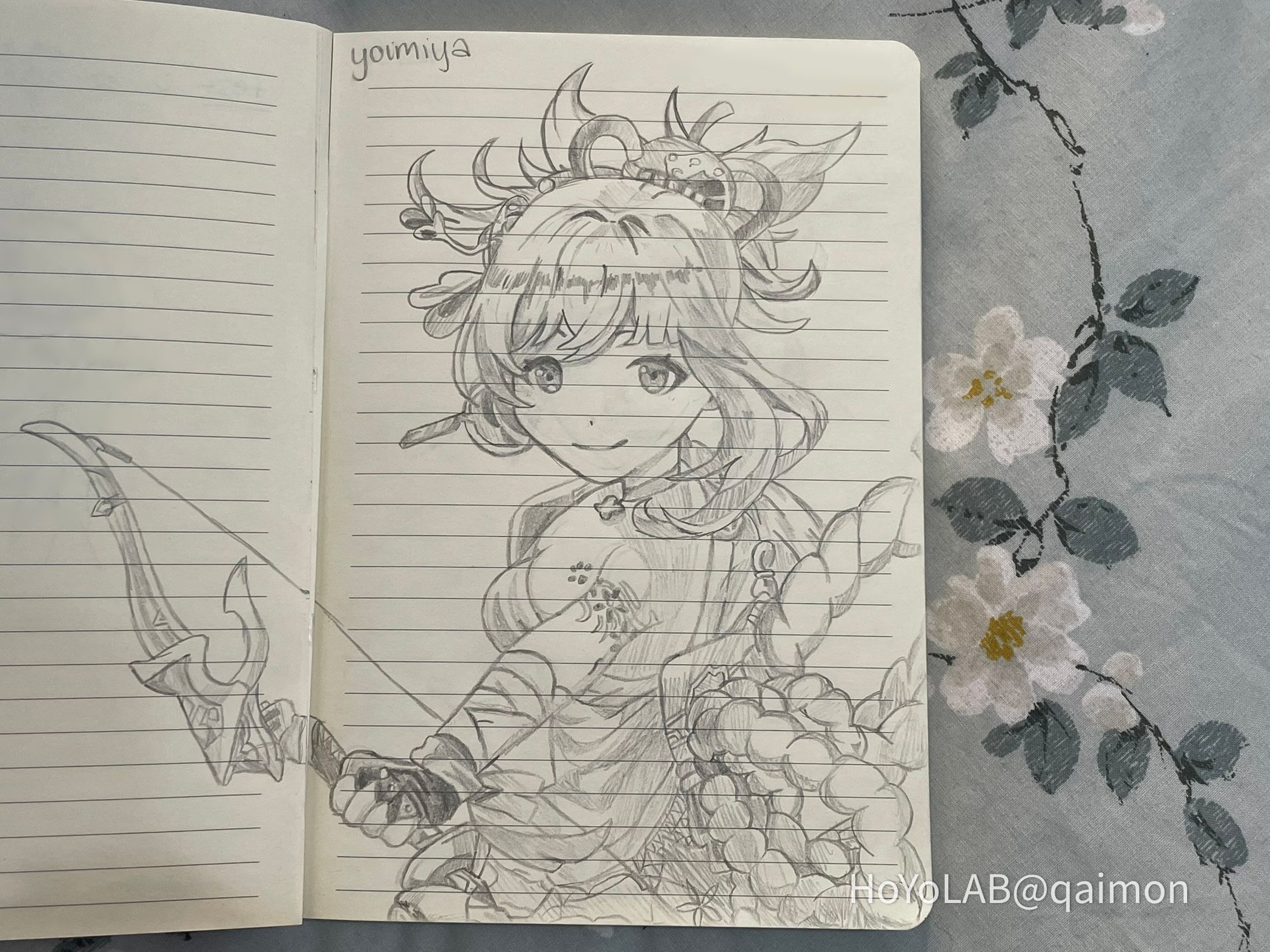 Yoimiya Splash Art Drawing Genshin Impact | HoYoLAB