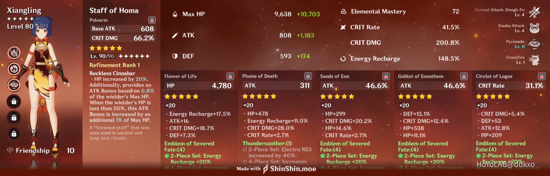 Xiangling Sub-DPS Build Genshin Impact | HoYoLAB