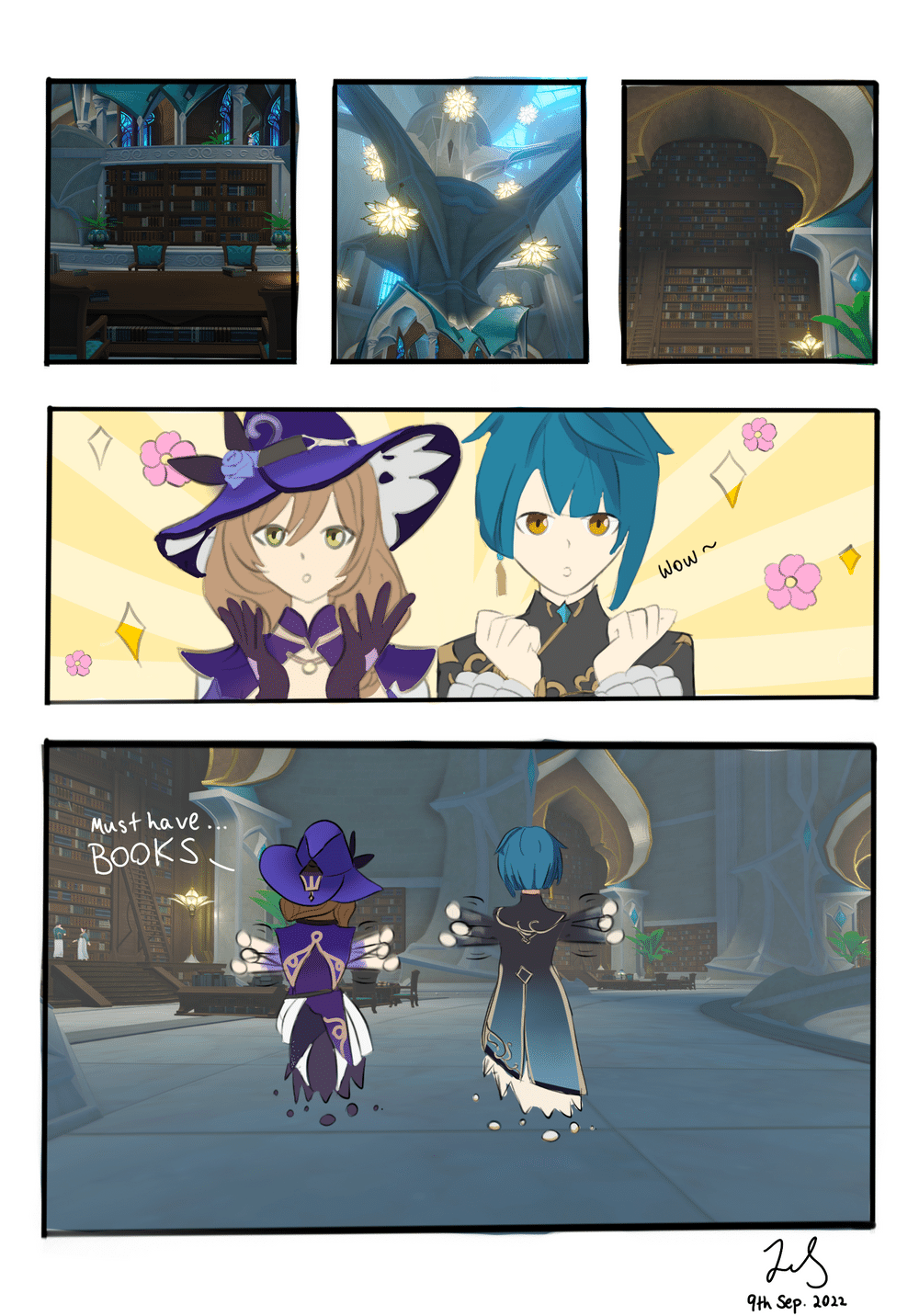 Library + Bookworms = Chaos Genshin Impact | HoYoLAB