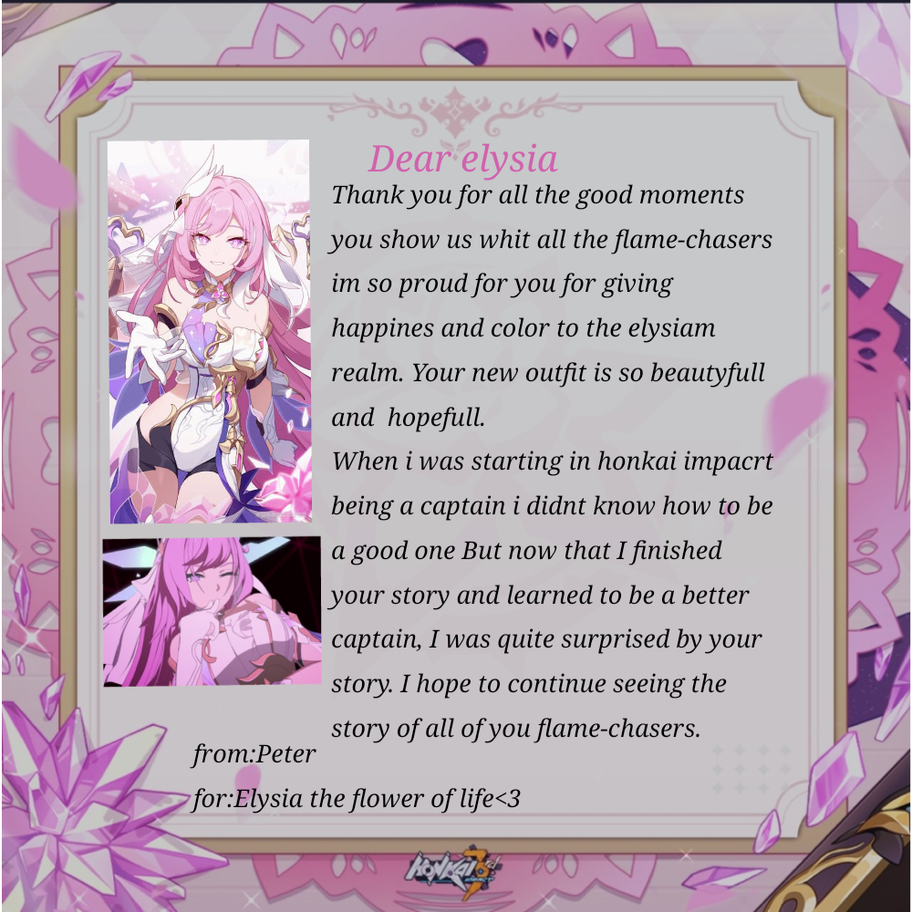 •Dear elysia~ Honkai Impact 3rd | HoYoLAB