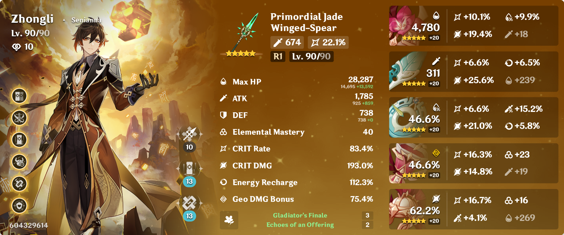 My C6 3x All-Rounder Zhongli Build! | Genshin Impact | HoYoLAB