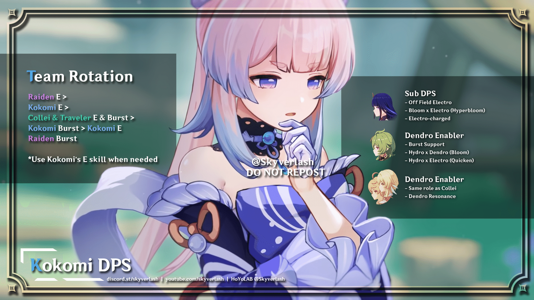 [3.0] Kokomi Master Guide | Materials, Skill, Artifact, Weapon, Talent ...