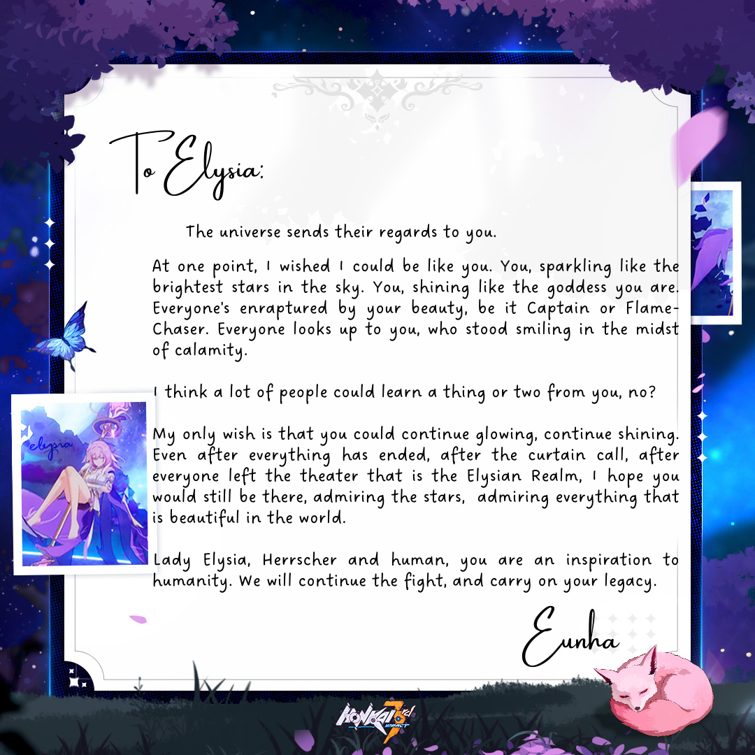 for the beacon of humanity, lady elysia, herrscher and human Honkai ...