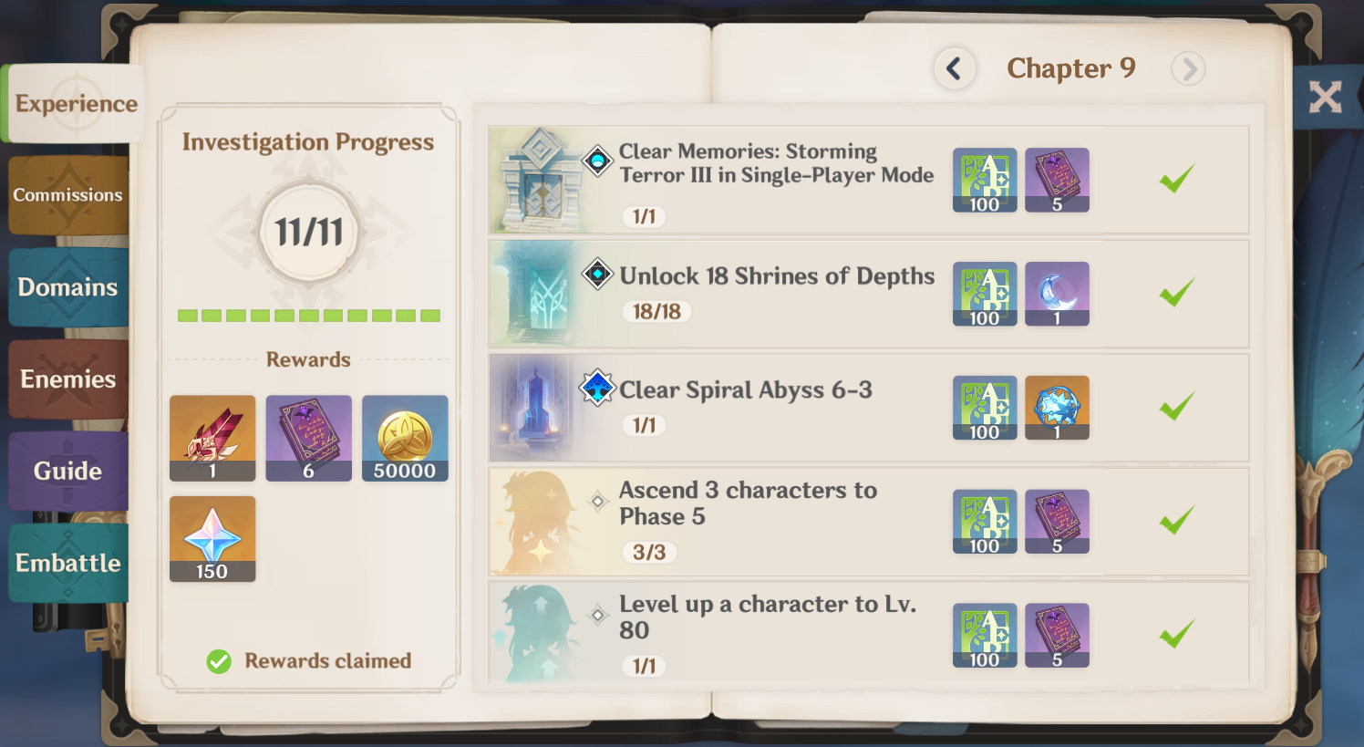 Will there be another page of "Experience" tab in the "Adventurer Handbook"? Genshin Impact ...