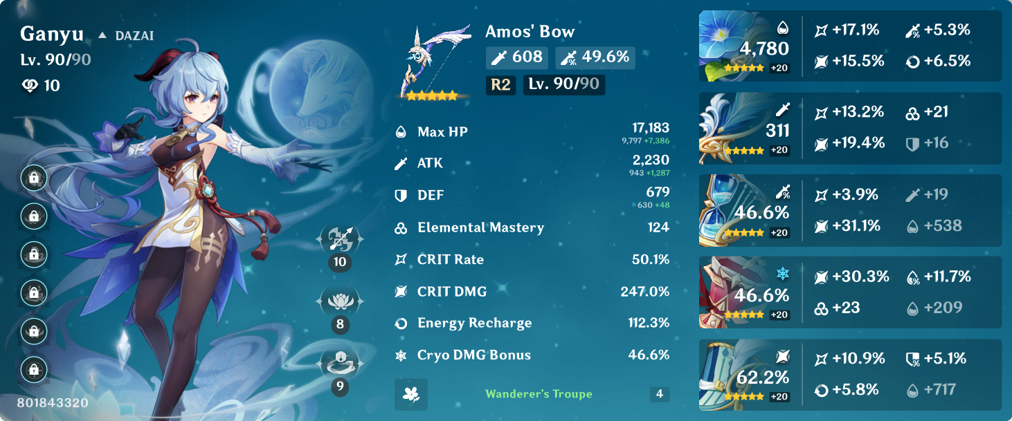 My gunyu build Genshin Impact | HoYoLAB