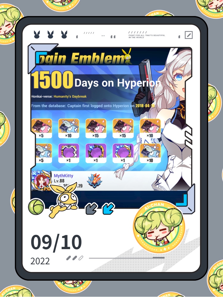 09/10 Diary - # Hyperion Today Honkai Impact 3rd | HoYoLAB