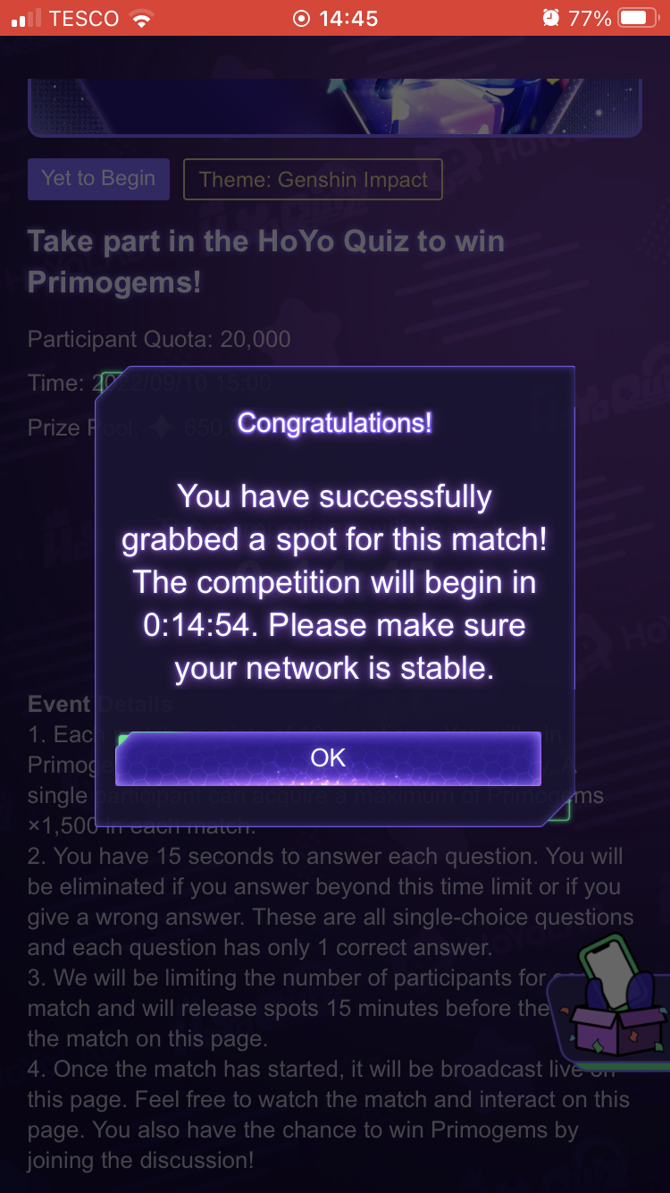 Yay! I made it in!- oh.. | HoYoLAB