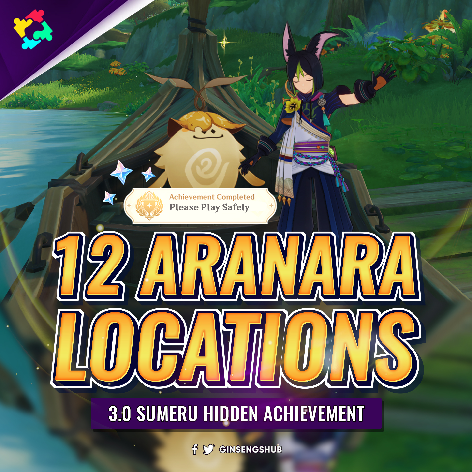 [v3.0] 12 Playful Aranara Locations and Hidden Achievement Genshin ...