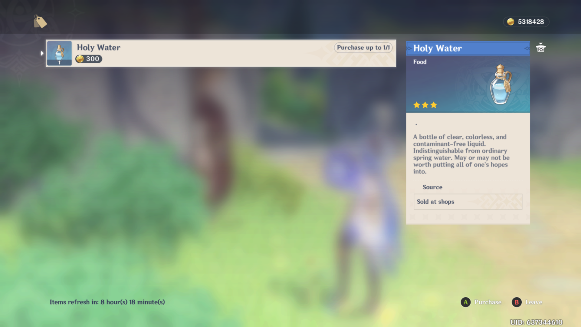 holy water… | HoYoLAB