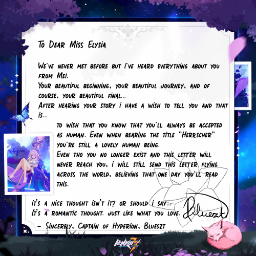 To Dear Miss Elysia Honkai Impact 3rd Hoyolab
