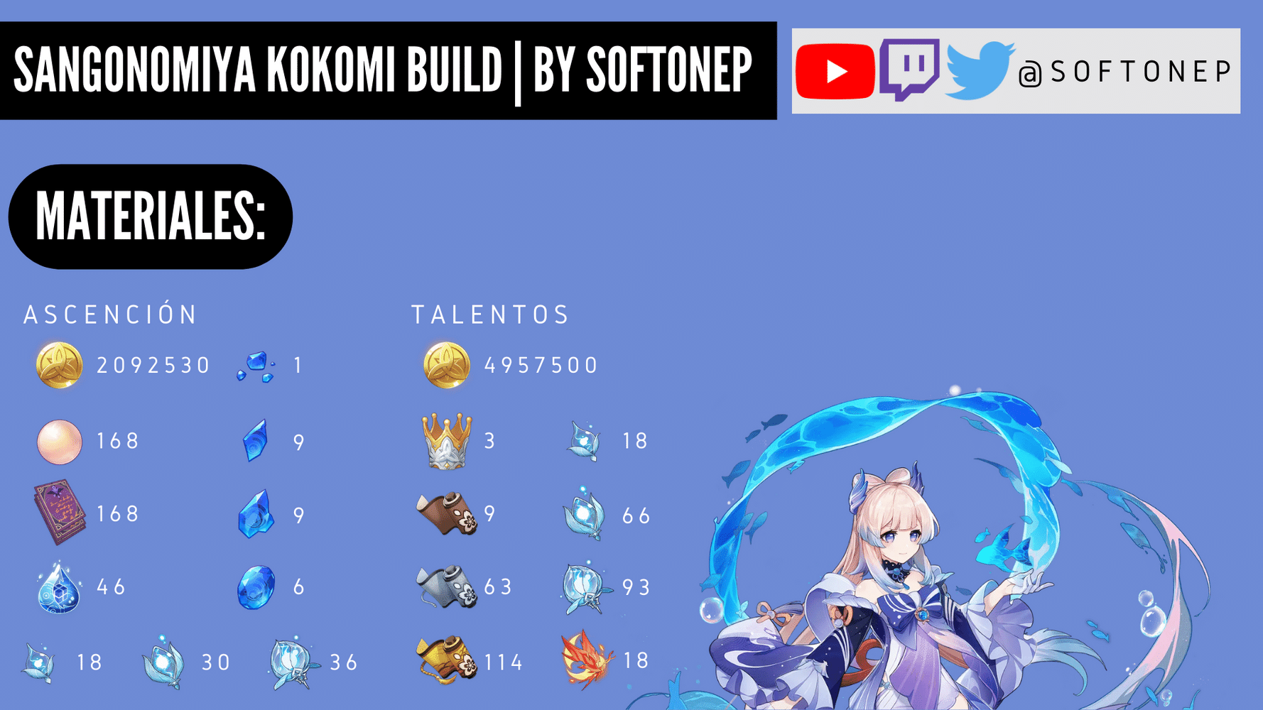 BUILD DE SANGONOMIYA KOKOMI [HEALER/DPS/SUPPORT] [Guía versión 3.0 ...
