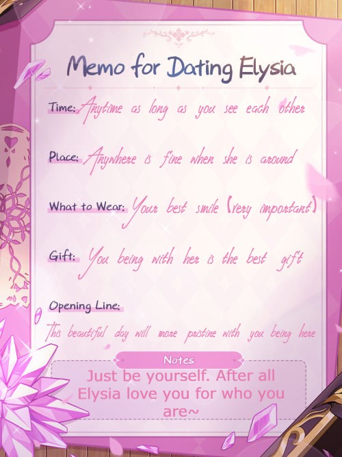 Miss Pink Elf dating tips Honkai Impact 3rd | HoYoLAB