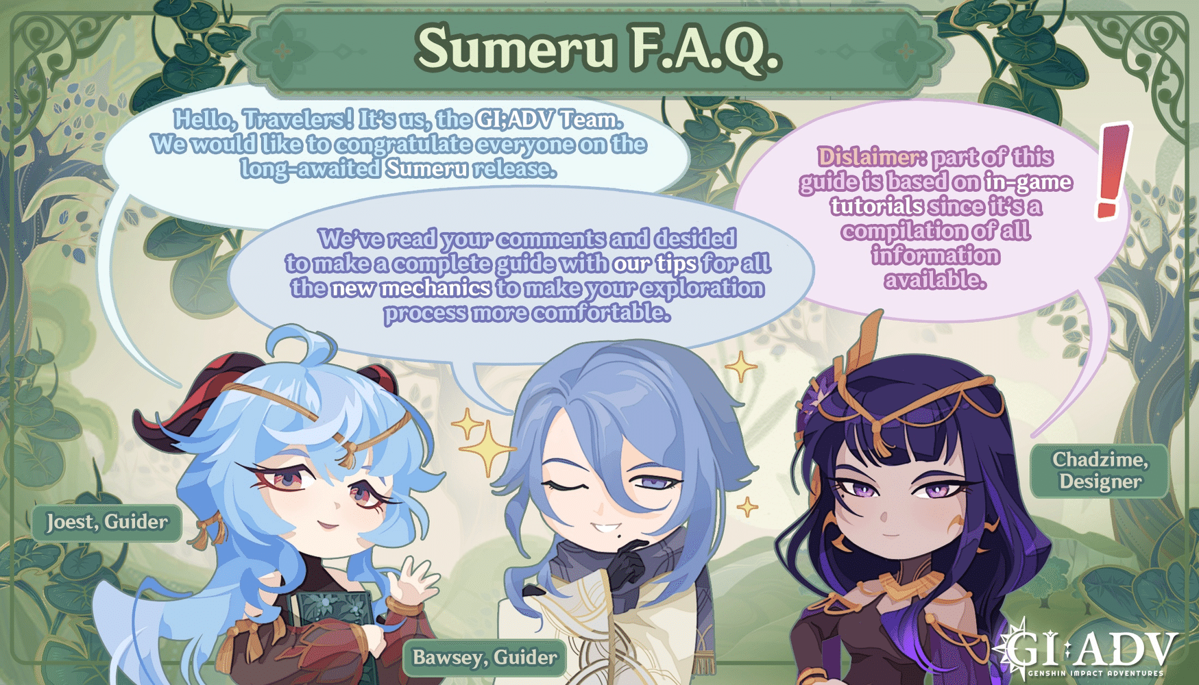 [FAQ] Frequently Asked Questions about Sumeru | English version Genshin Impact | HoYoLAB