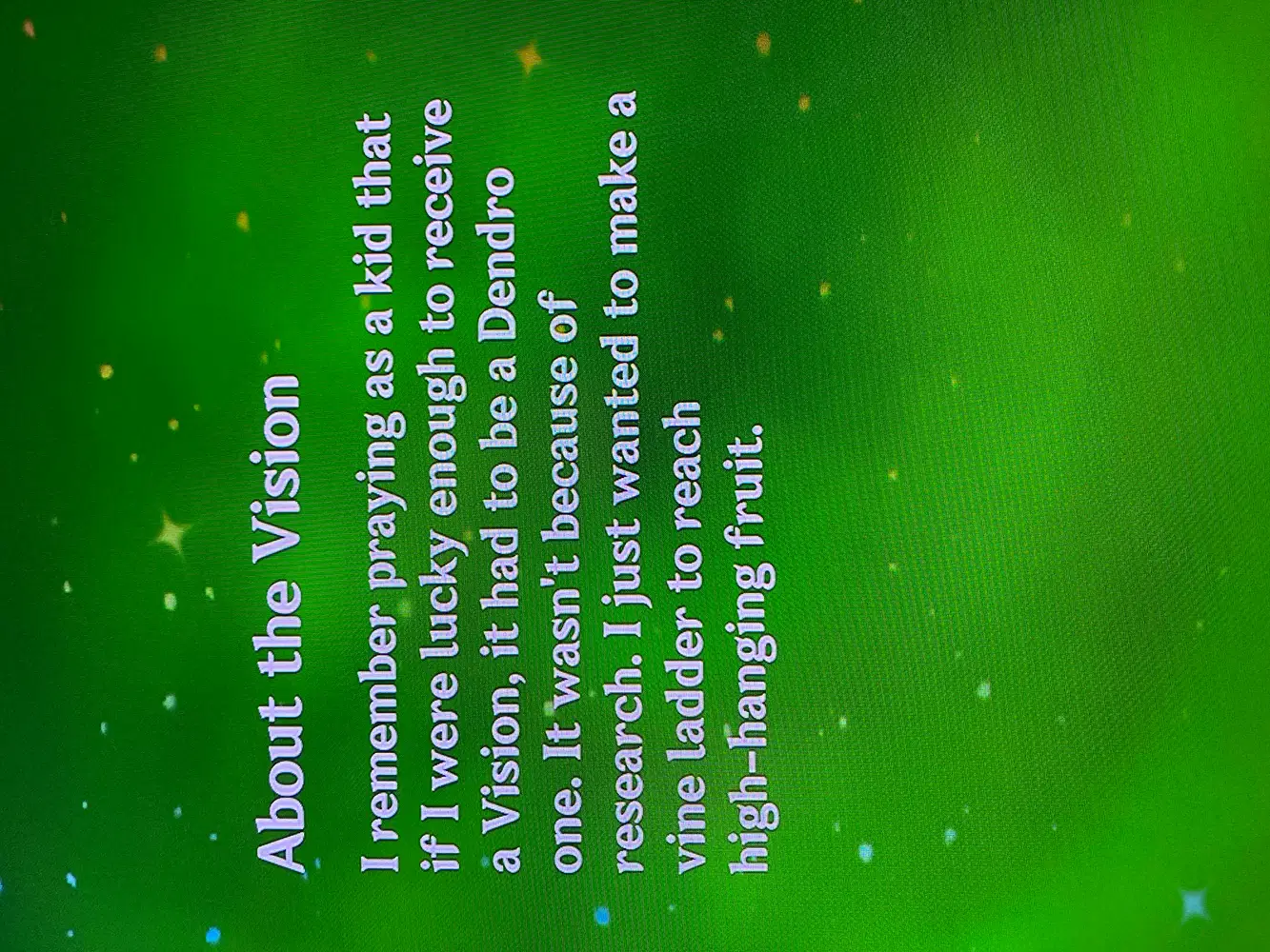 Dendro Vision Requirements: A Theory Genshin Impact | HoYoLAB