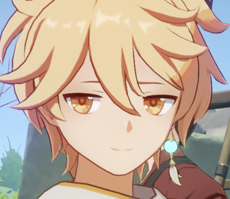 I like taking screenshots of traveler face-reactions Genshin Impact ...