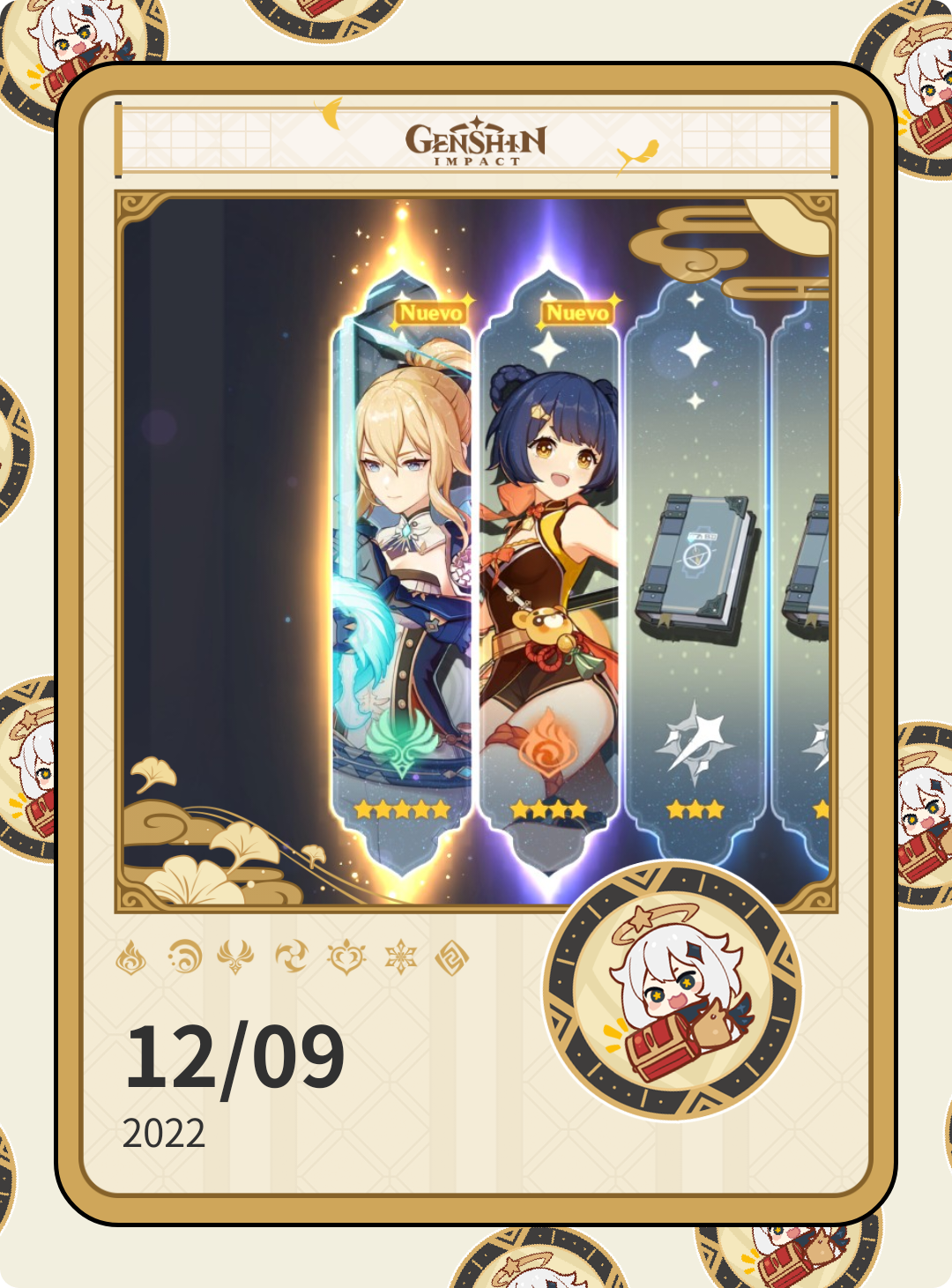 12/09 Day -# My first 5🌟 in My first 10 free pulls 🙂💚 Genshin Impact ...