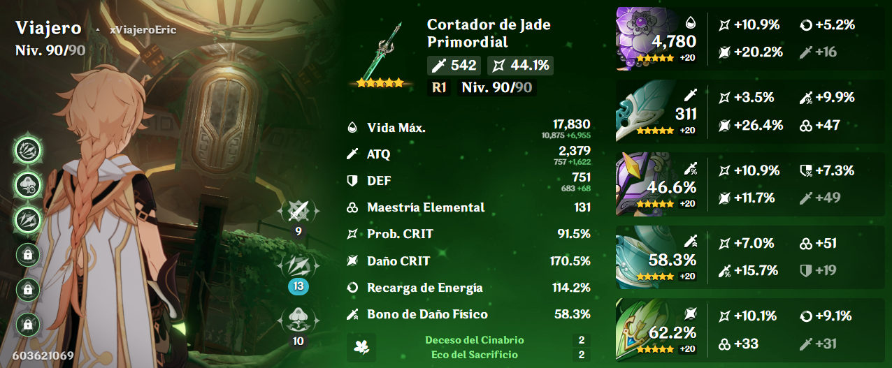 ¡QUÉ CONSENTIDO TENGO A MI VIAJERO DENDRO! | BUILD Genshin Impact | HoYoLAB