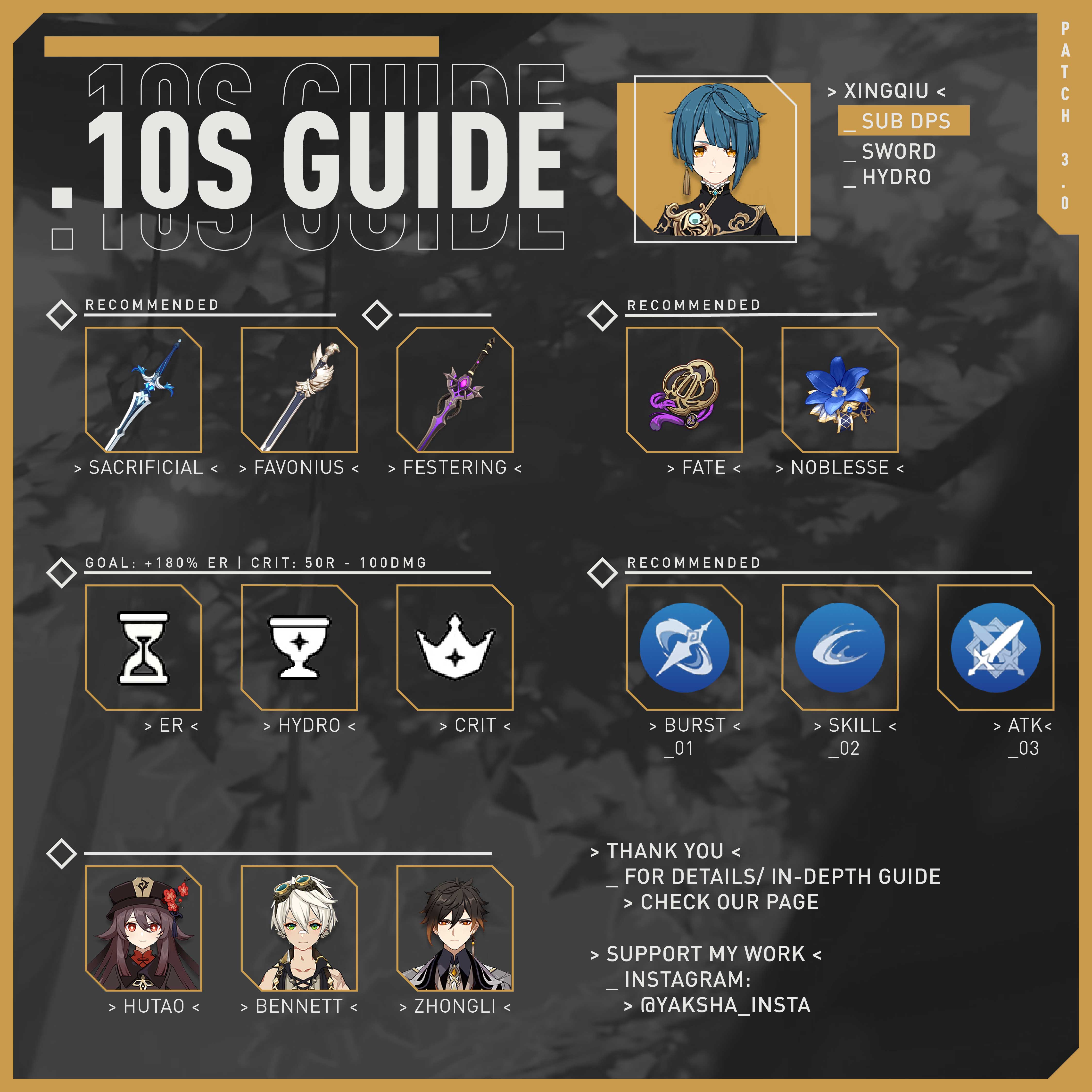 [ Version 3.0 ] Xingqiu Guide but in 10s or less idk Genshin Impact ...