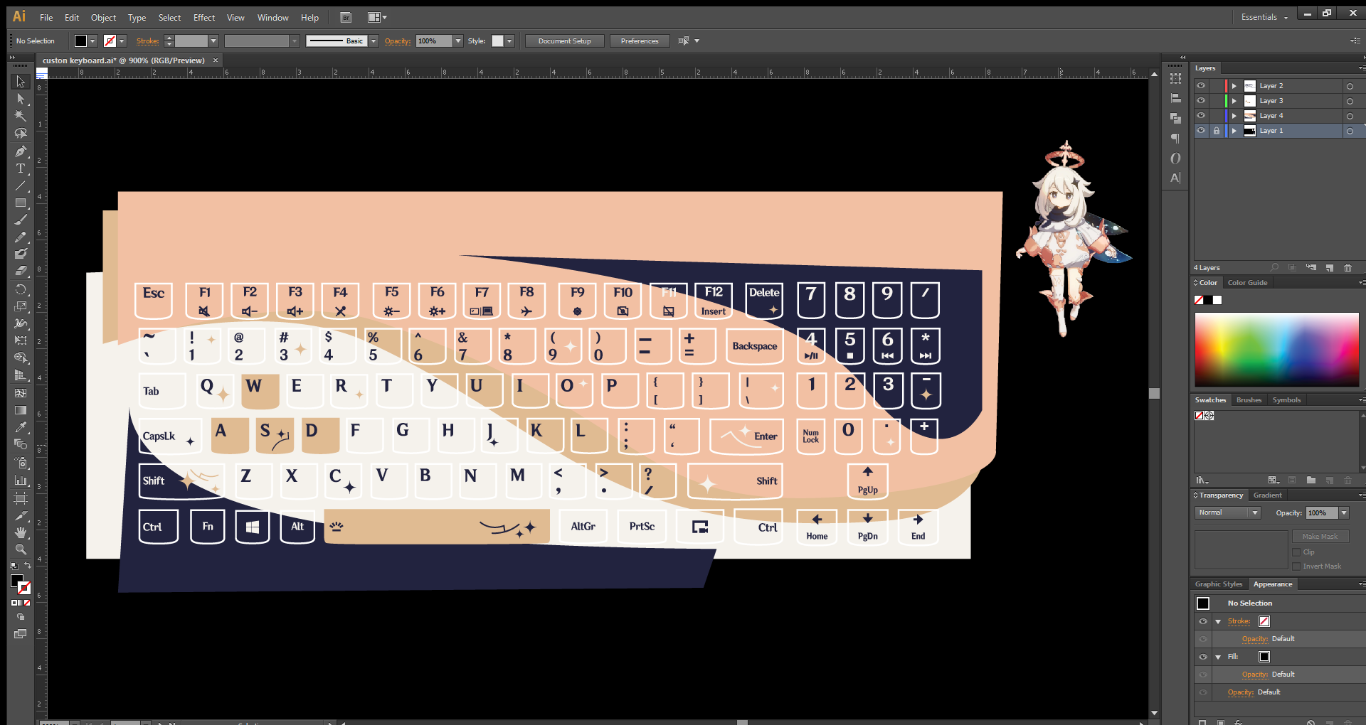 Custom made Genshin Keyboard skin Genshin Impact | HoYoLAB
