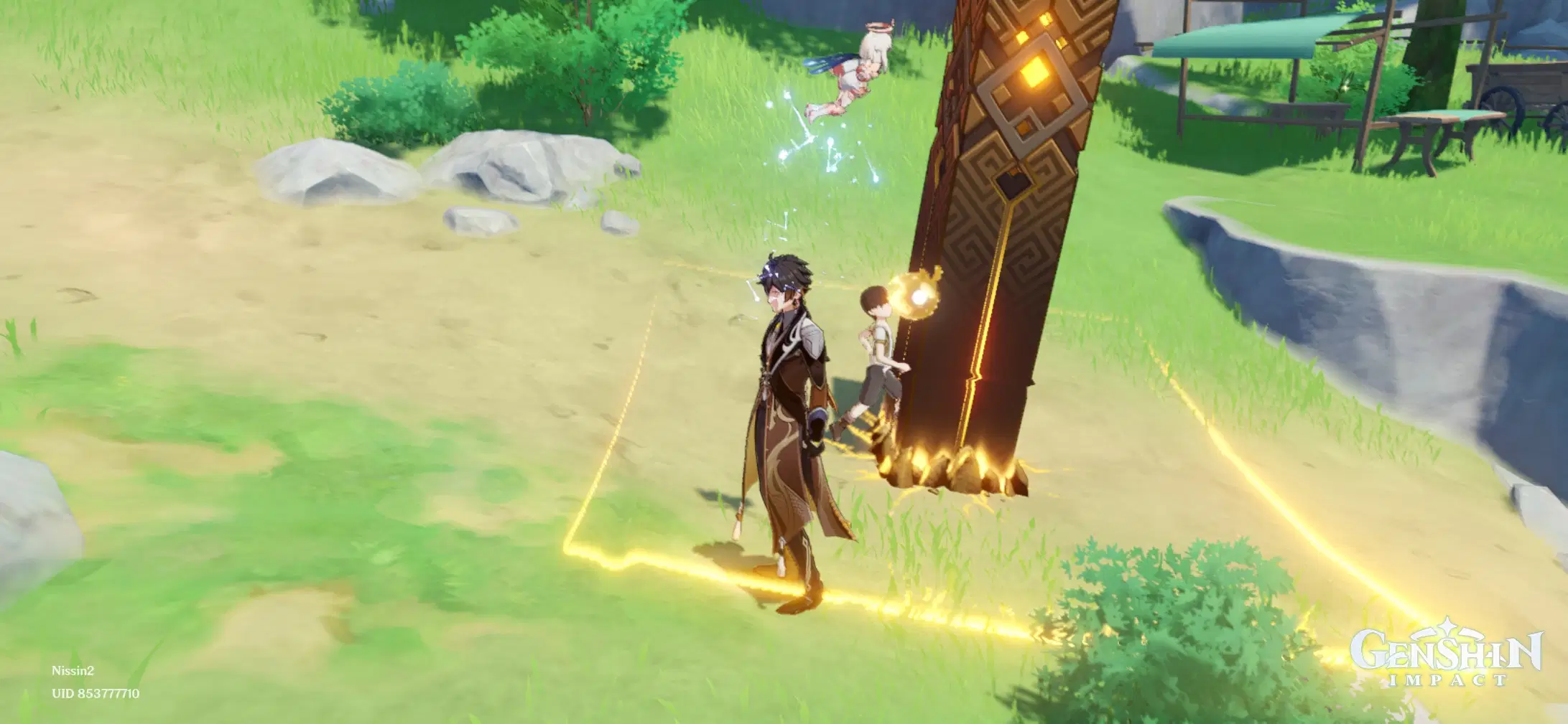 Zhongli kidnapping a child with his pillar Genshin Impact | HoYoLAB