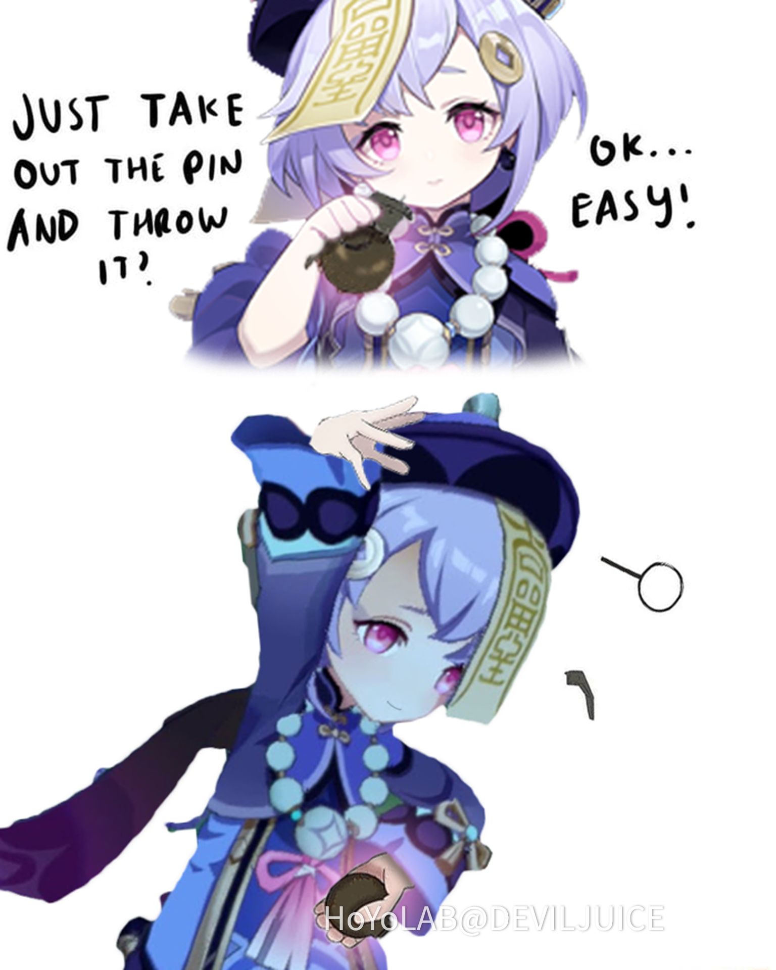 Qiqi throws a grenade..well, kinda.. Genshin Impact | HoYoLAB